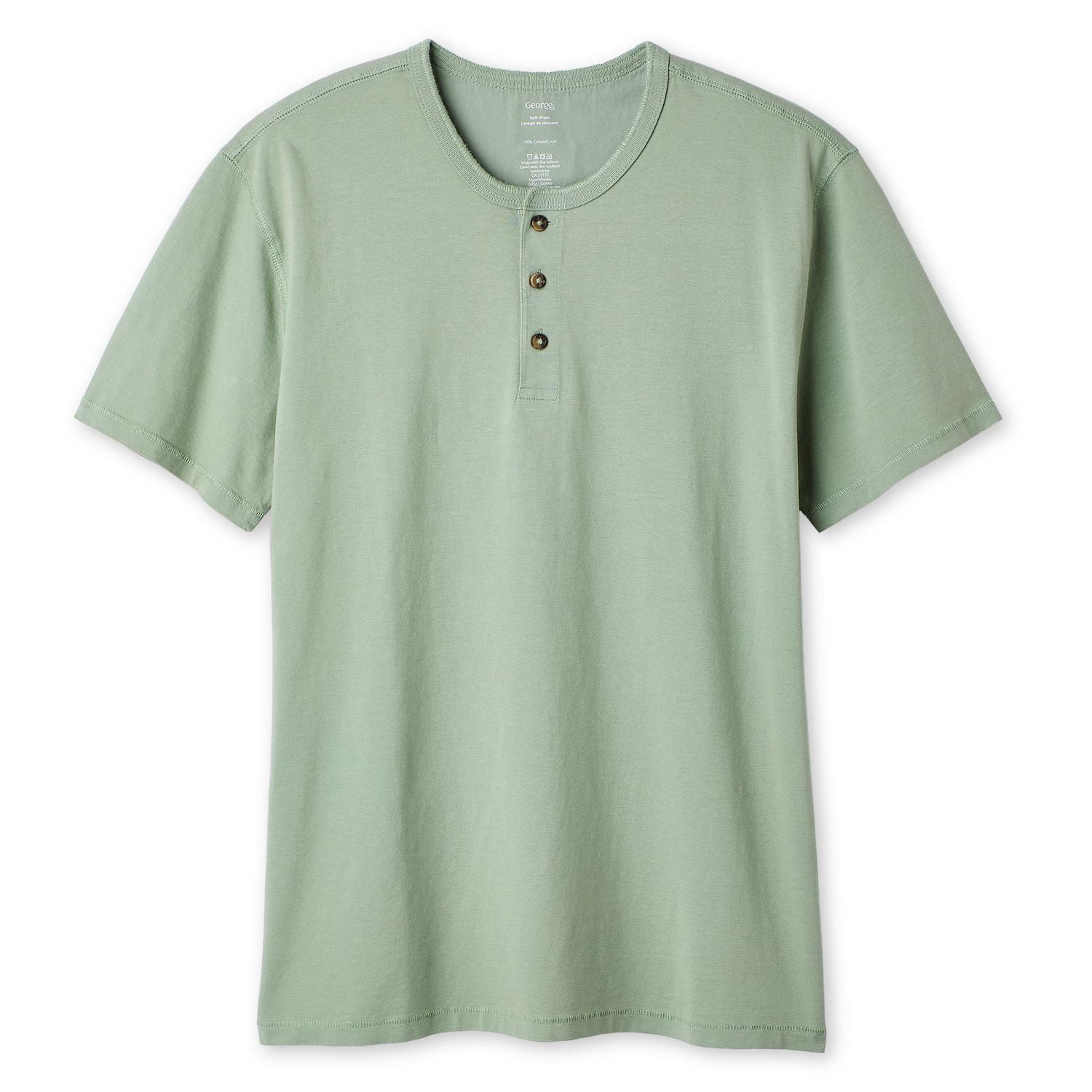 Click here for George Mens Washed Henley T-Shirt S prices