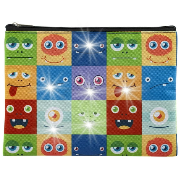 Merangue Light Up Monster Pencil Pouch, Assorted, 2 Pack - Walmart.ca