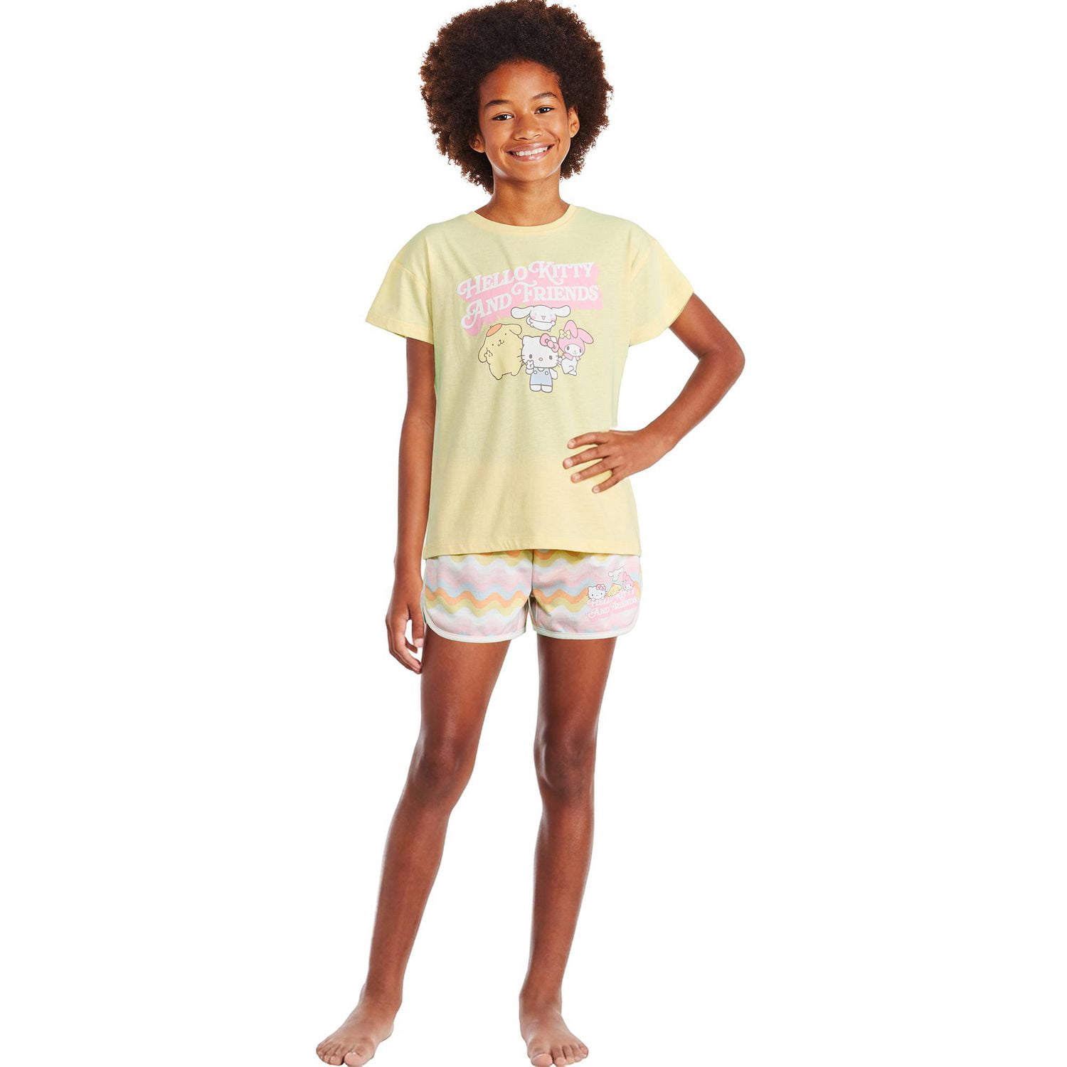 Click here for Hello Kitty And Friends Girls Two Piece Retro T-Sh... prices