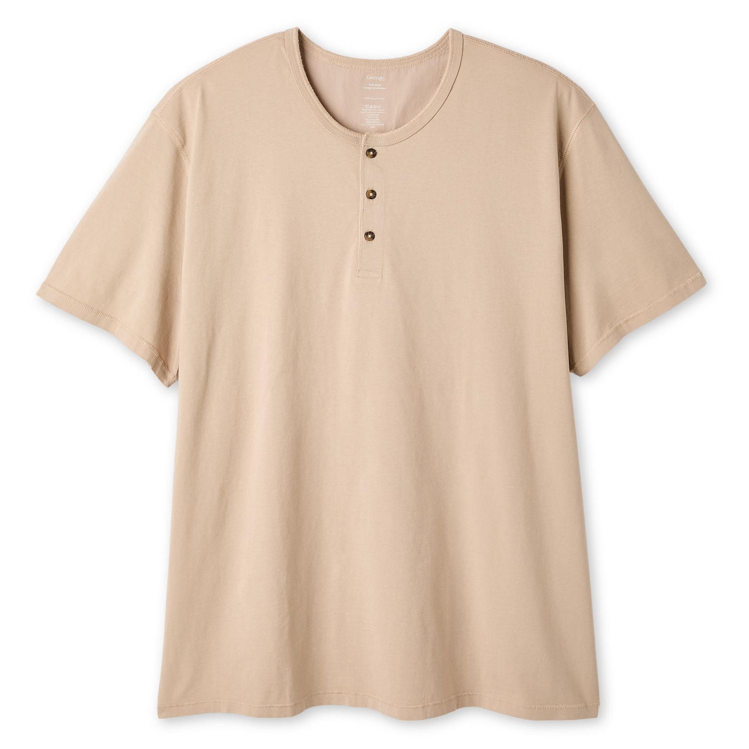 Click here for George Big Mens Washed Henley T-Shirt 5xl prices