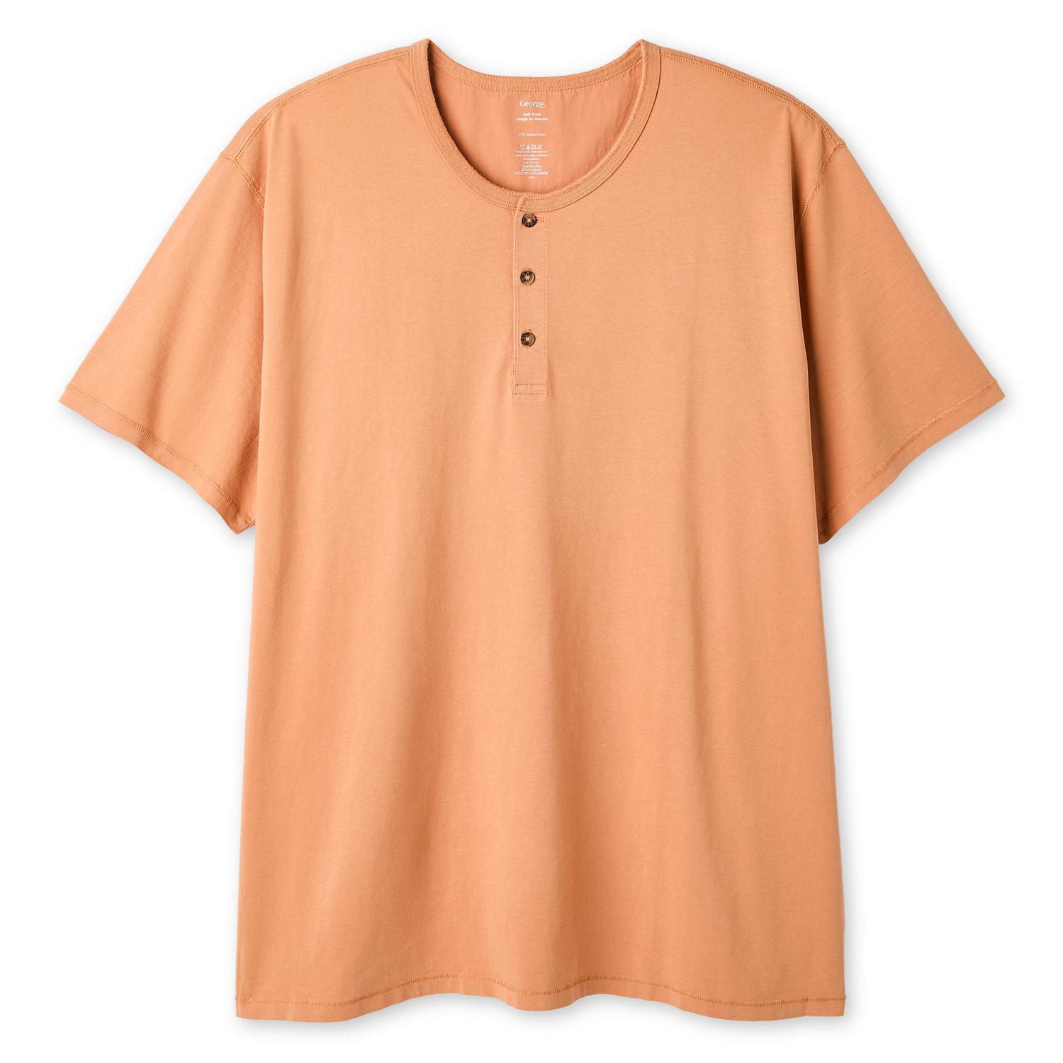 Click here for George Big Mens Washed Henley T-Shirt 5xl prices