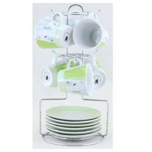 Executive Series Espresso Cups and Saucer with Stand, Set of 6 - Walmart.ca