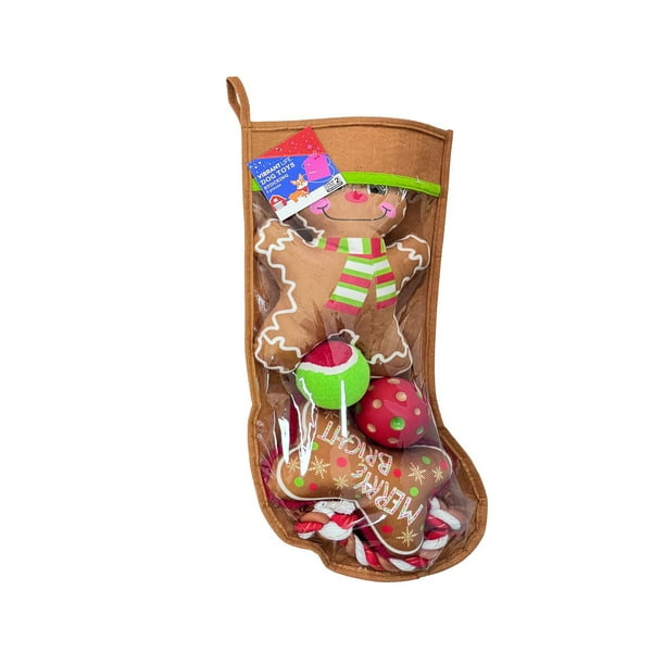 Vibrant Life Holiday 5 Pieces Dog Toy Stocking Gift Set, Brown - Walmart.ca