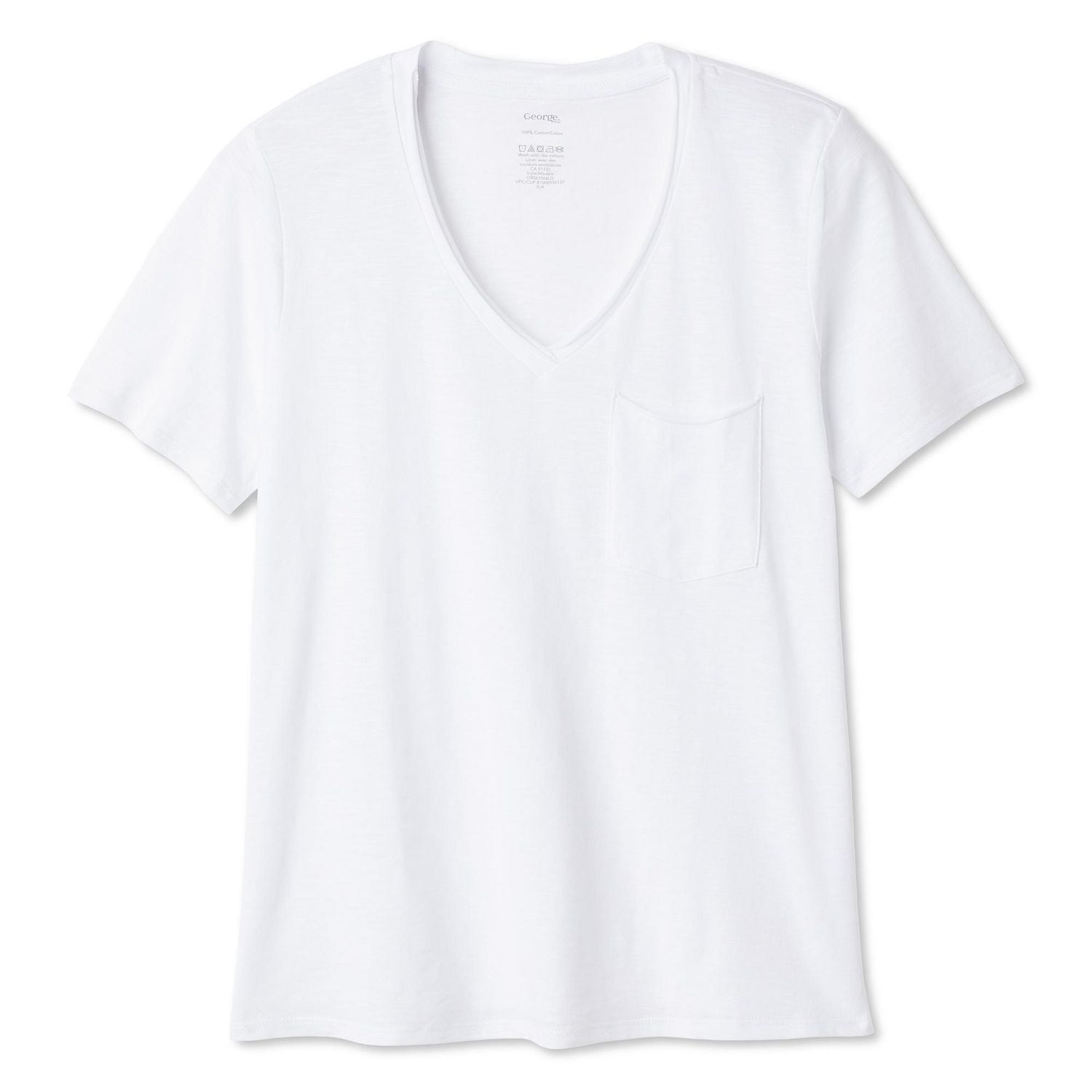 Click here for George Womens V-Neck Pocket T-Shirt Xxl prices