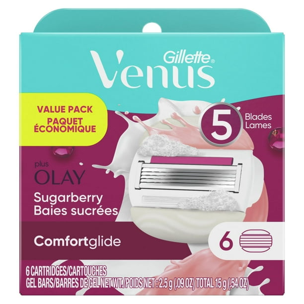 Gillette Venus ComfortGlide plus Olay Sugarberry Women's Razor Blade ...