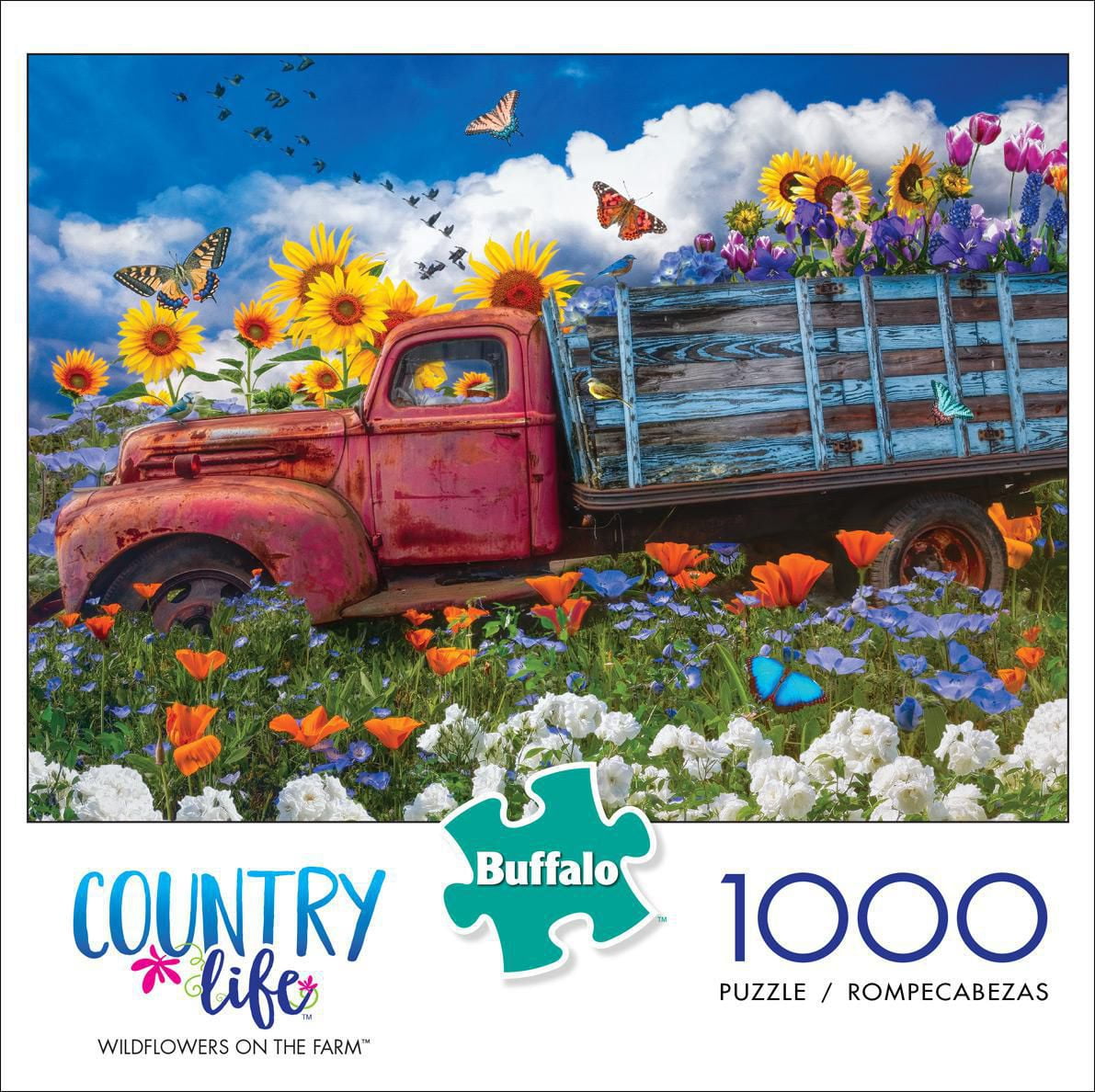 Buffalo Games - Country Life - Wildflowers on the Farm - 1000 Piece ...