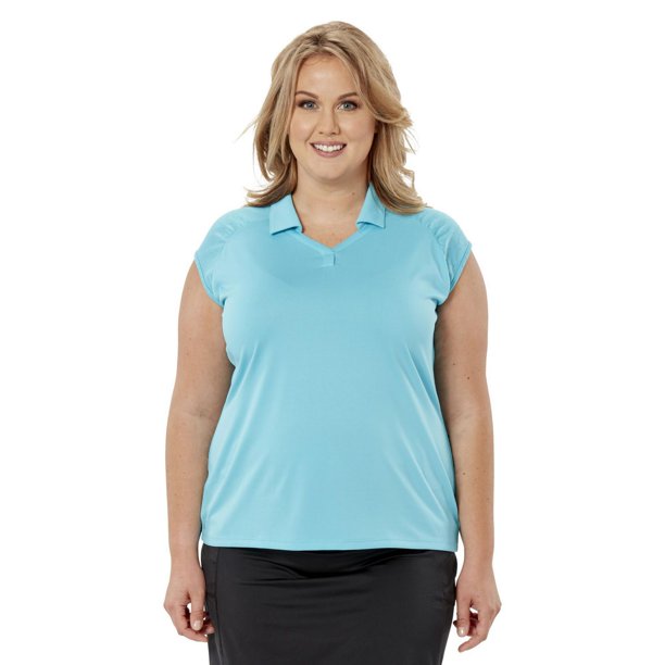 Fairways by Nancy Lopez Women's Performance Polyester Sleeveless Polo ...