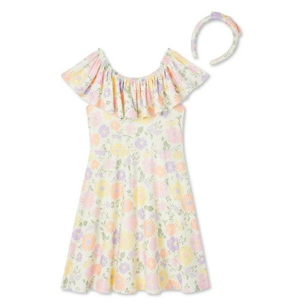 George Girls' Eyelet Dress 2-Piece Set, Sizes XS-XL - Walmart.ca