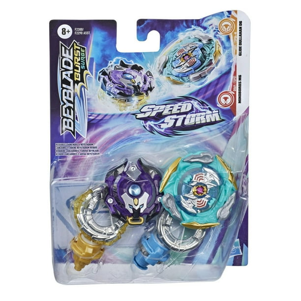 Beyblade Burst Surge Speedstorm Glide Dullahan D6 and Minoboros M6 ...