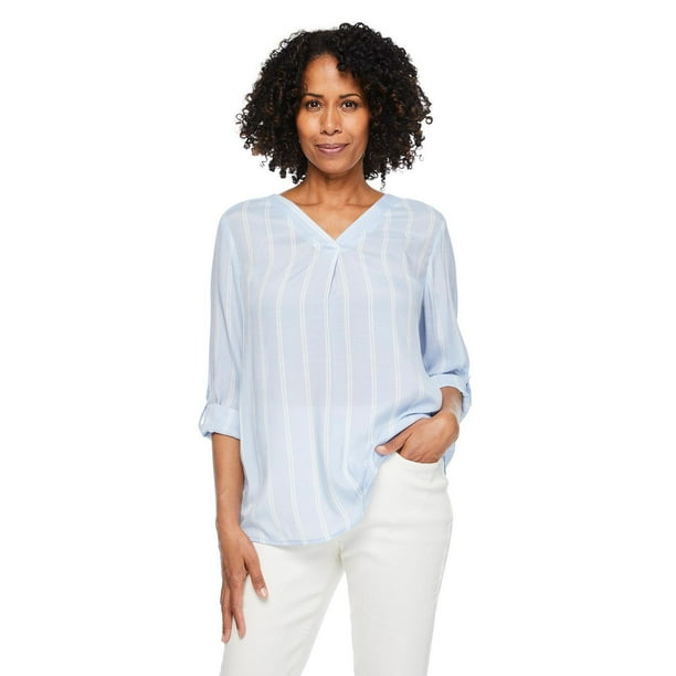 Iyla Women's Printed Roll Cuff Shirt, Sizes S-XXL - Walmart.ca