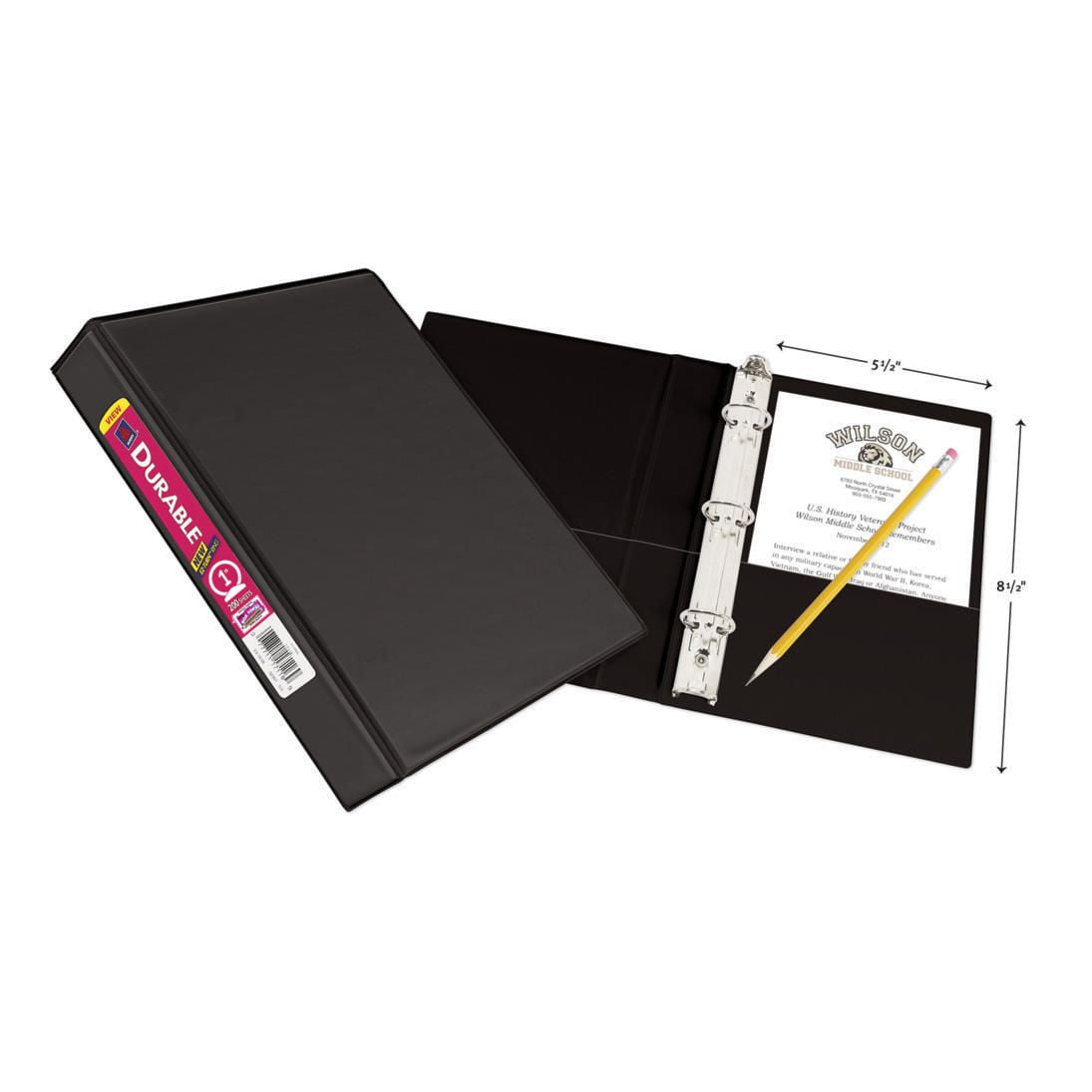Durable Binder 5 1 2 X 8 1 2 Black Walmart Canada