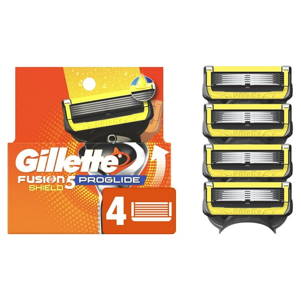 Gillette ProGlide Shield Razor Refills for Men, 4 Blade Refills ...