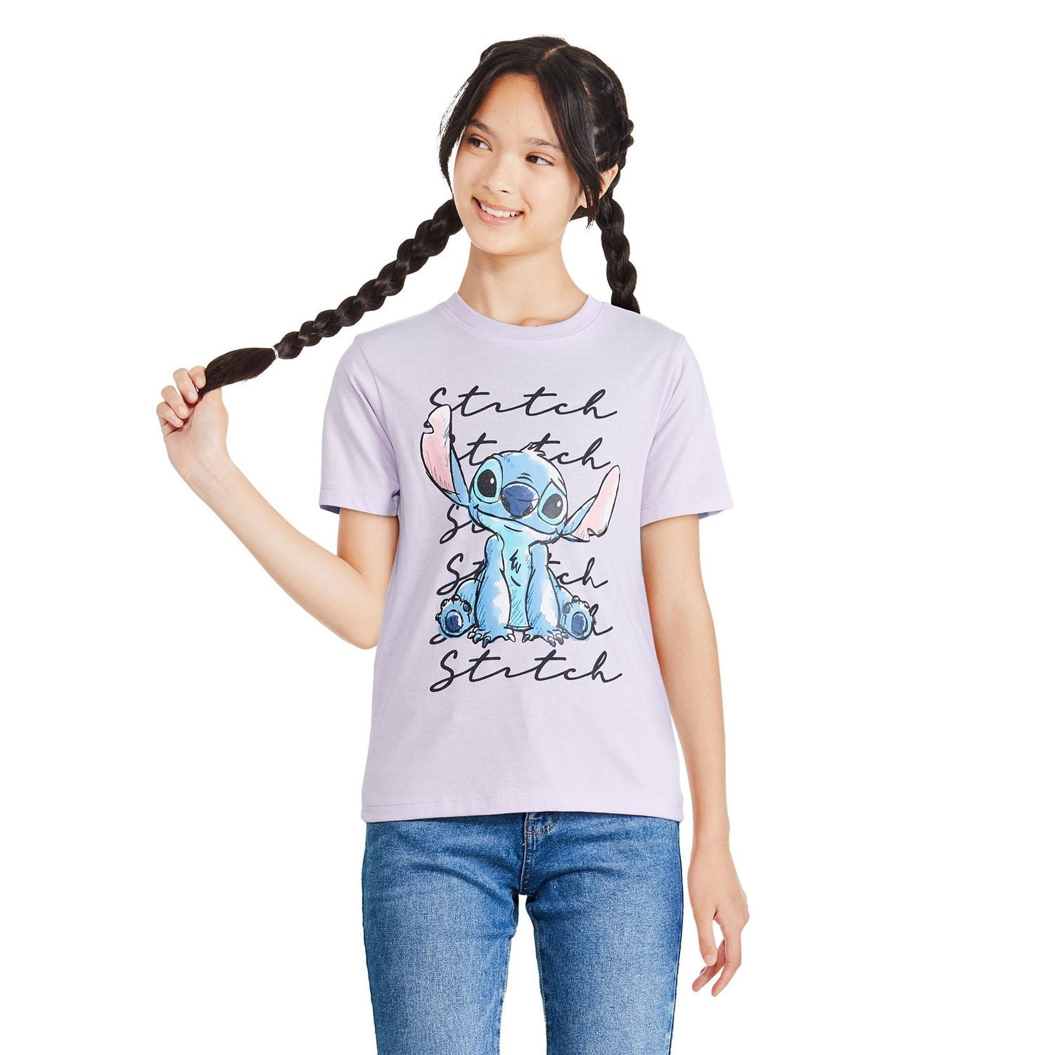 Click here for Disney Girls Stitch Short Sleeve Tee Xs prices
