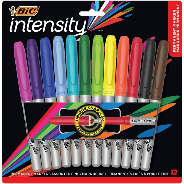 BIC Intensity Assorted colours Fashion Permanent Markers, Fine Point ...