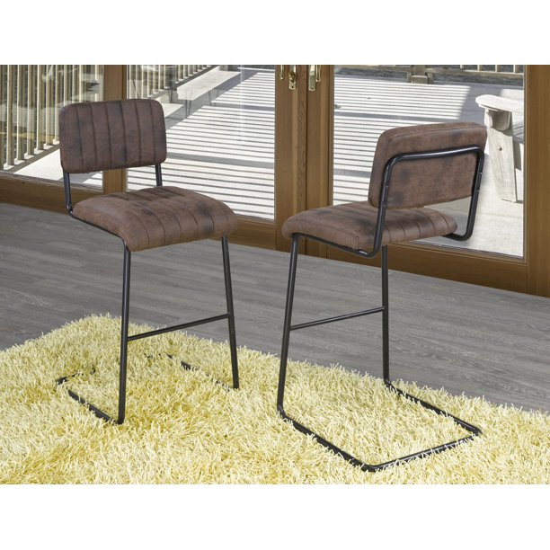 Beau 26'' Counter Stool, Set of 2, Brown - Walmart.ca