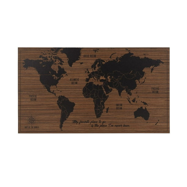 Hometrends World Map Box Top Plaque - Walmart.ca