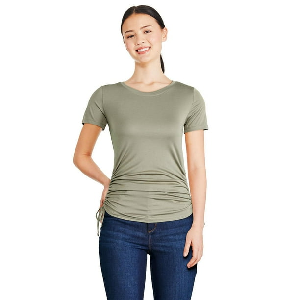 George Women's Side Ruched Tee, Sizes XS-XXL - Walmart.ca