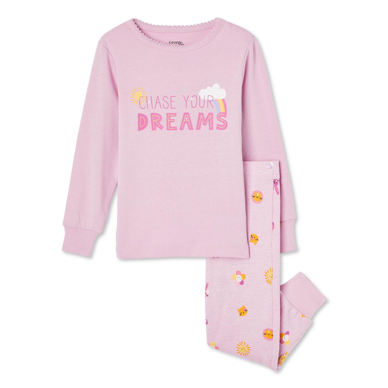 Click here for George Toddler Girls 2-Piece Pajama Set 5t prices