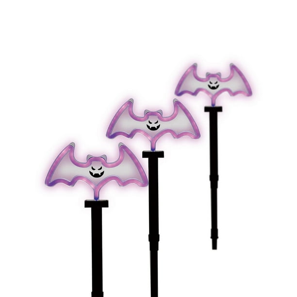 Way to Celebrate Halloween Set of 3 Battery Operated LED Neon-Style ...