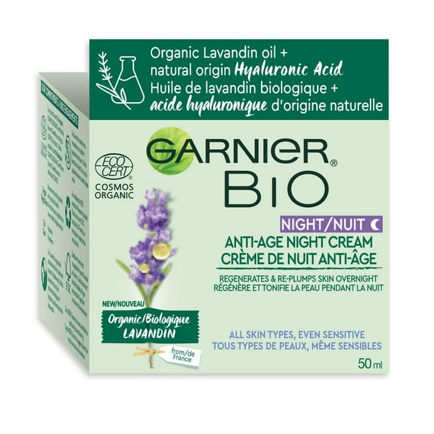 GARNIER BIO ANTI-AGE NIGHT CREAM with organic Lavandin, 50ML , 50 mL ...