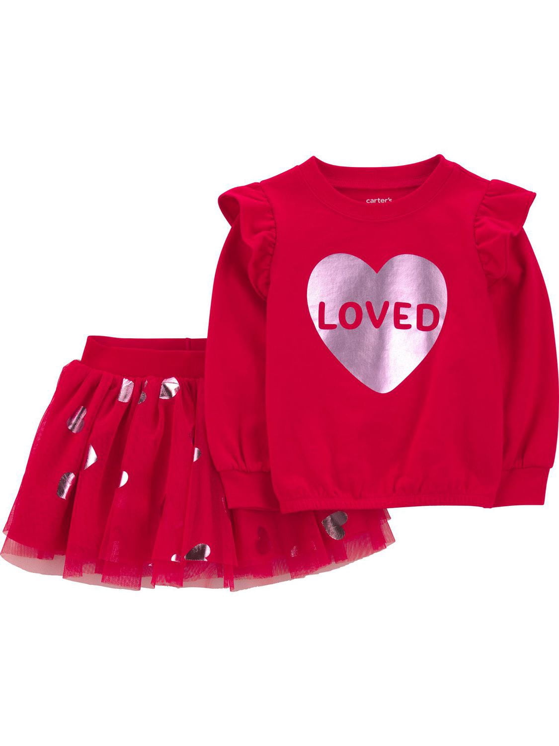 Carter's Child of Mine TG Skirt Set - Red Hearts - Walmart.ca