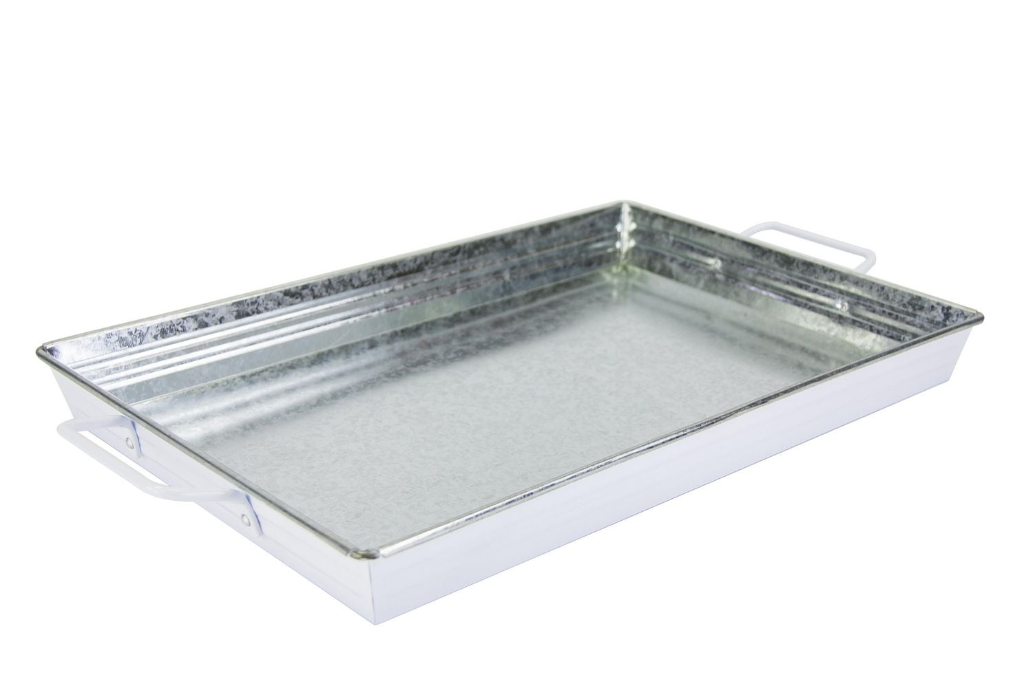 Home Trends White Metal Rectangle Tray ,1 Piece - Walmart.ca