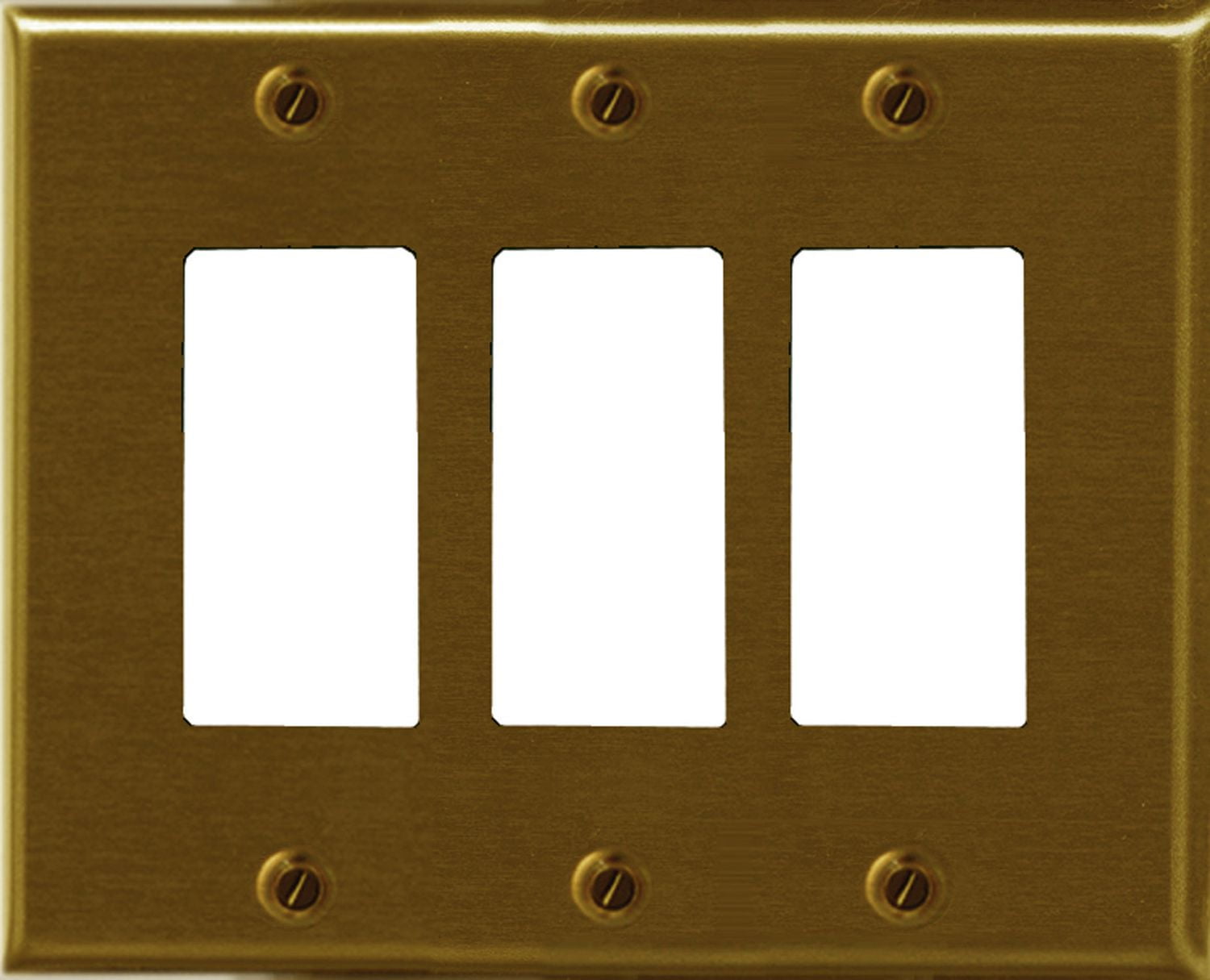Atron Electro Industries Traditional Brass Triple Rocker Wall Plate ...
