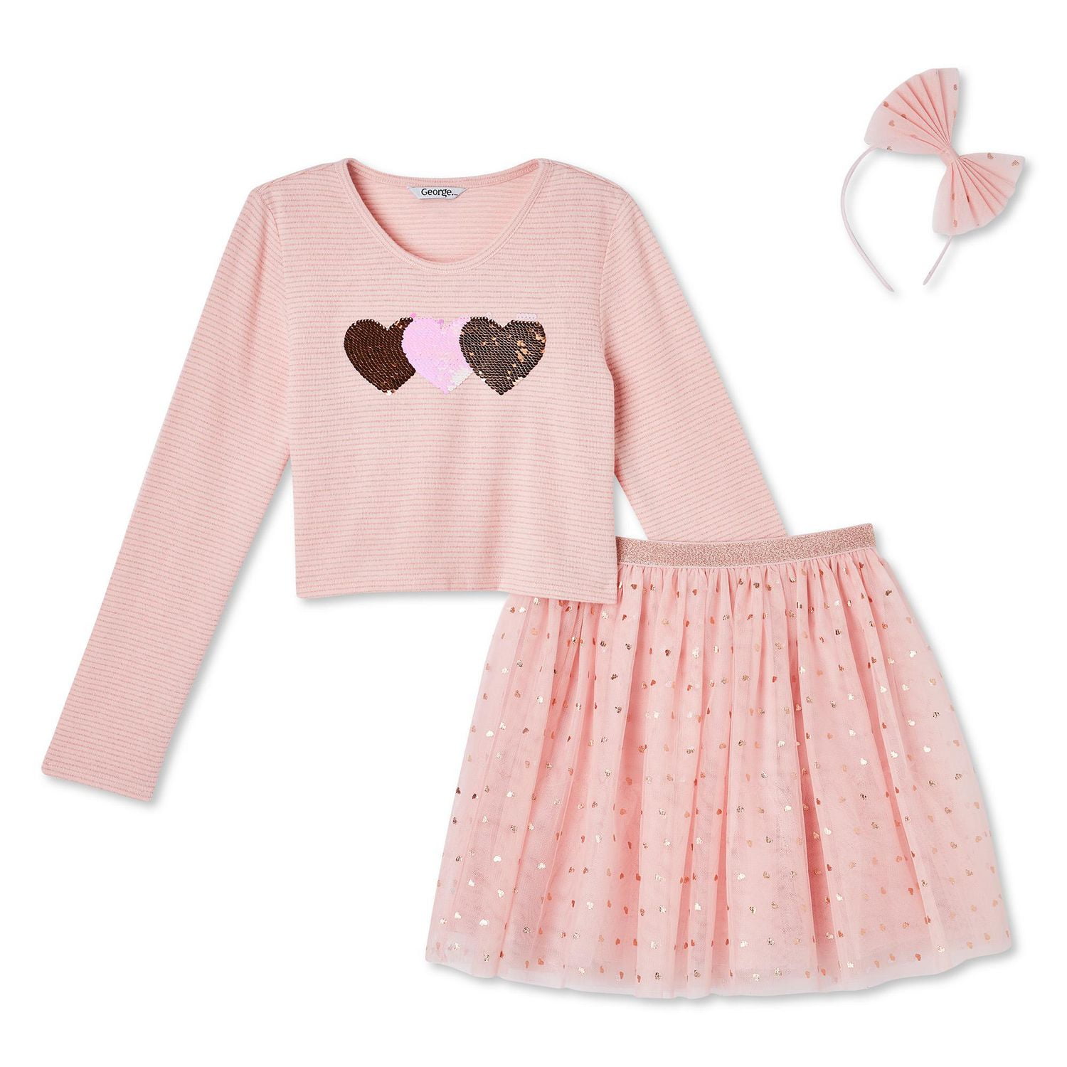 George Girls' Hacci Top and Tutu 3-Piece Set - Walmart.ca