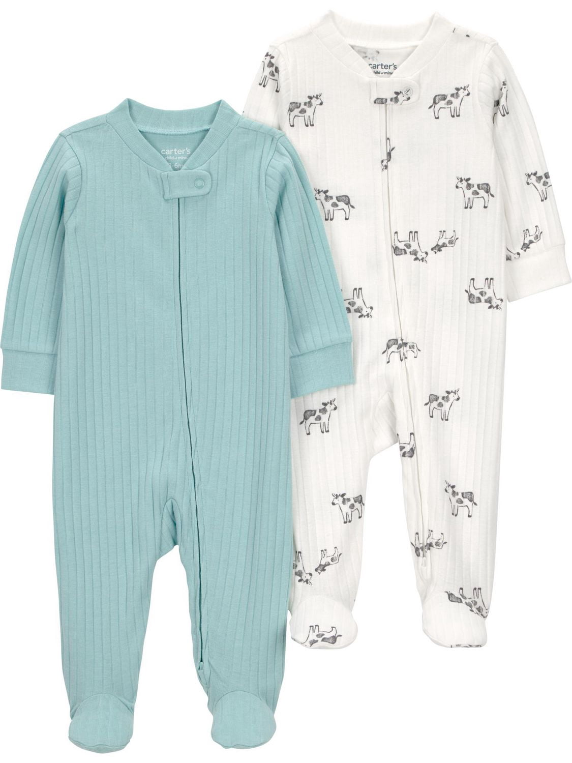 Click here for Carters Child Of Mine Infant Boy 2pk Sleeper 6-9 M... prices