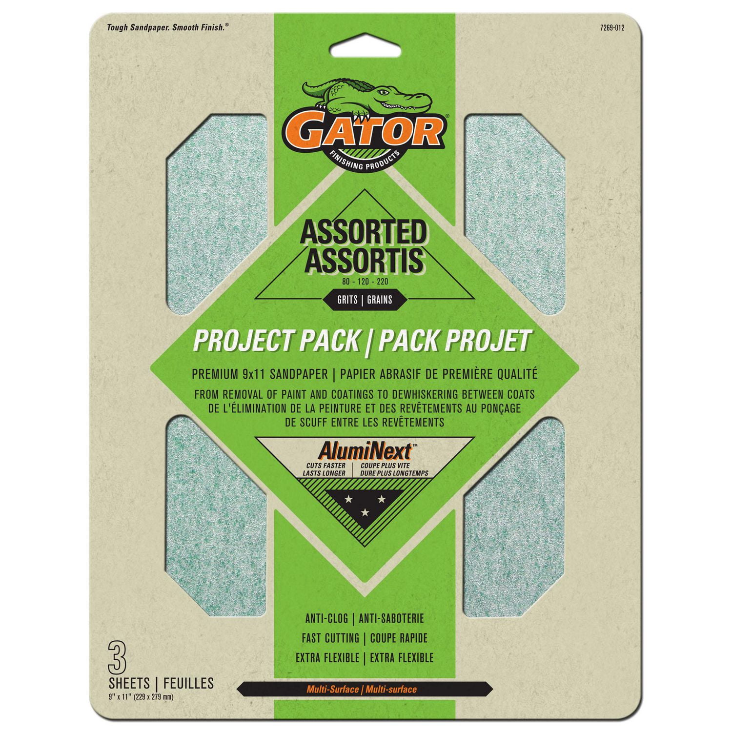 GATOR Premium Sanding Sheets 9x11, Assorted Grits 80/120/220 - Walmart.ca