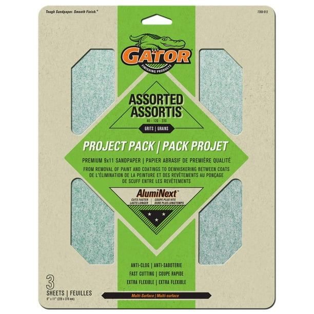 GATOR Premium Sanding Sheets 9x11, Assorted Grits 80/120/220 - Walmart.ca