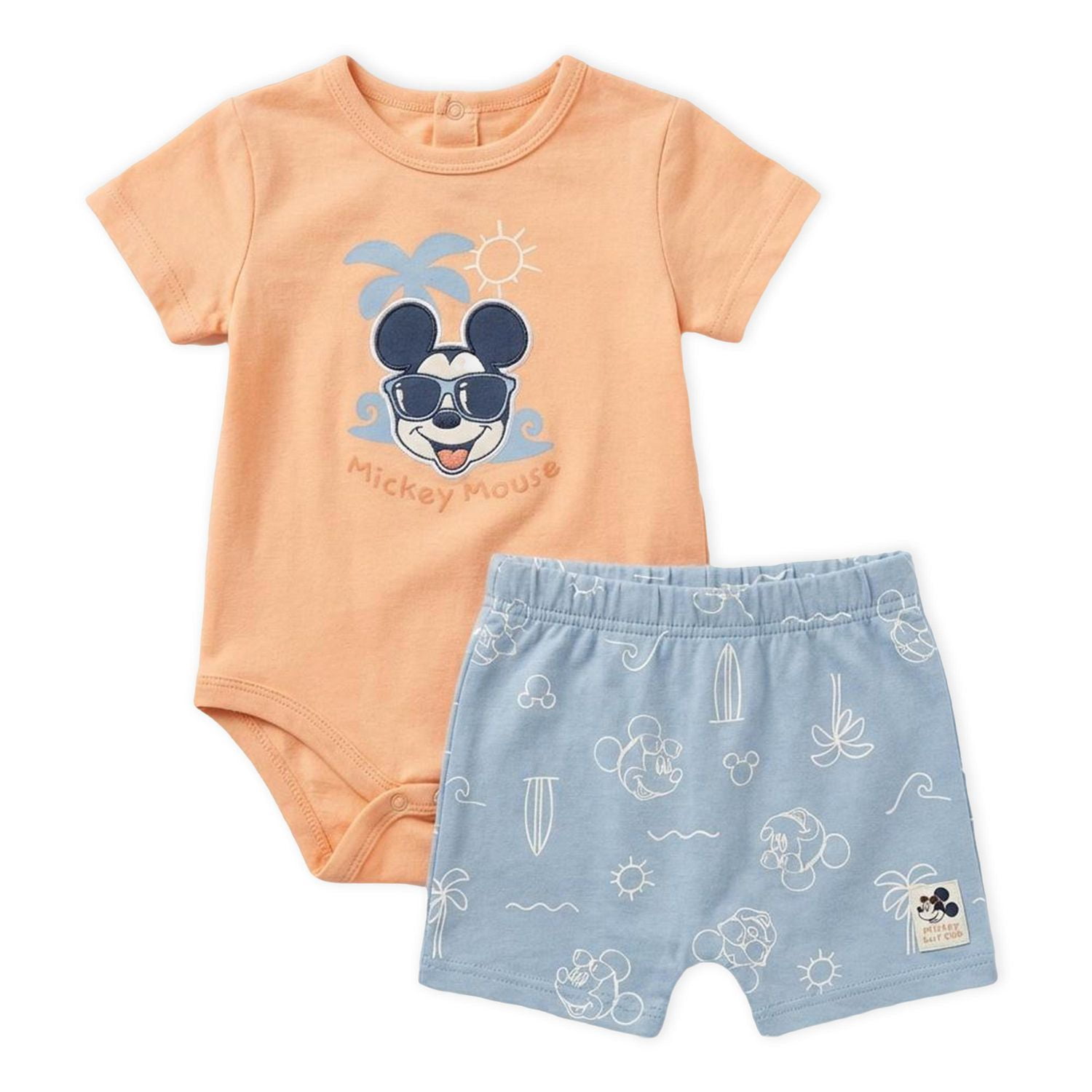 Click here for Disney Mickey Mouse Bodysuit And Shorts Set 3-6 Mo... prices