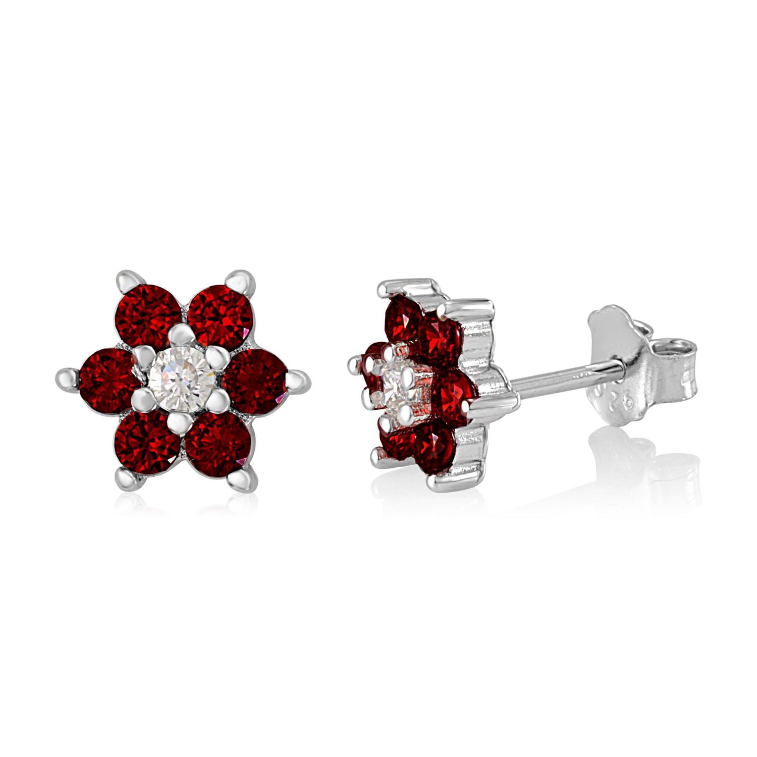 Click here for Unicornj Childrens Sterling Silver 925 Dark Red Cz... prices