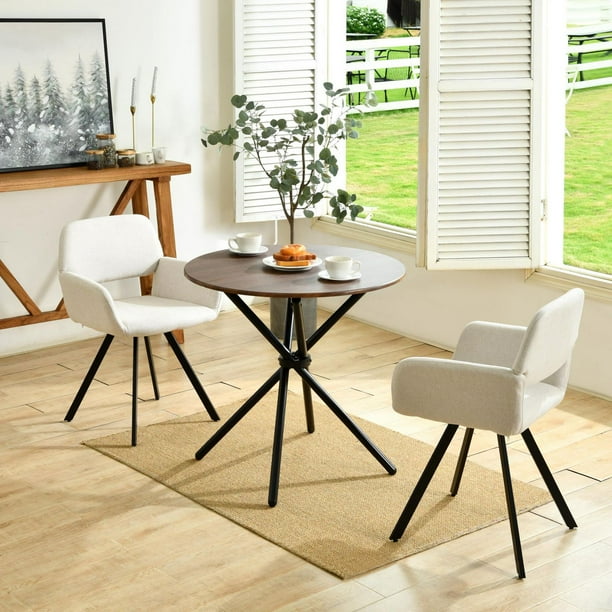 Homy Casa Round Dining Table - 2 Person Reception Table Living Room ...