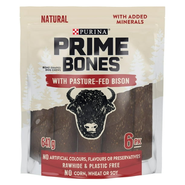 Prime Bones Bison Bone-Shaped Dog Chews, Dog Treats - Walmart.ca
