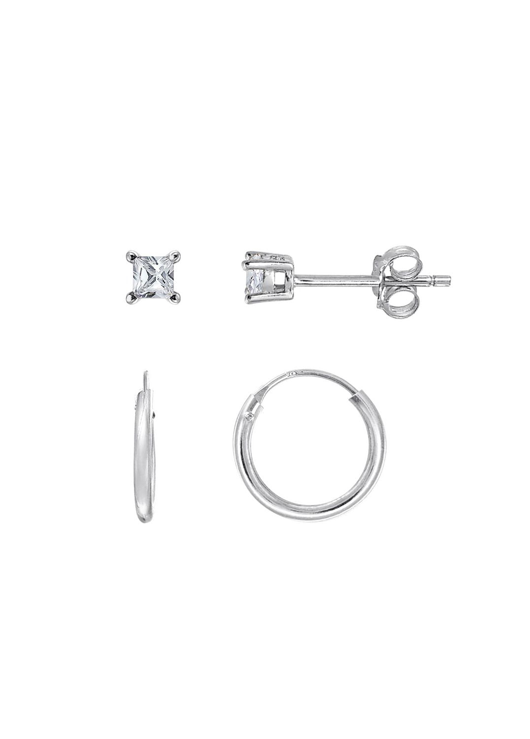 Click here for Luxury Designs Sterling Silver Square Cubic Zircon... prices