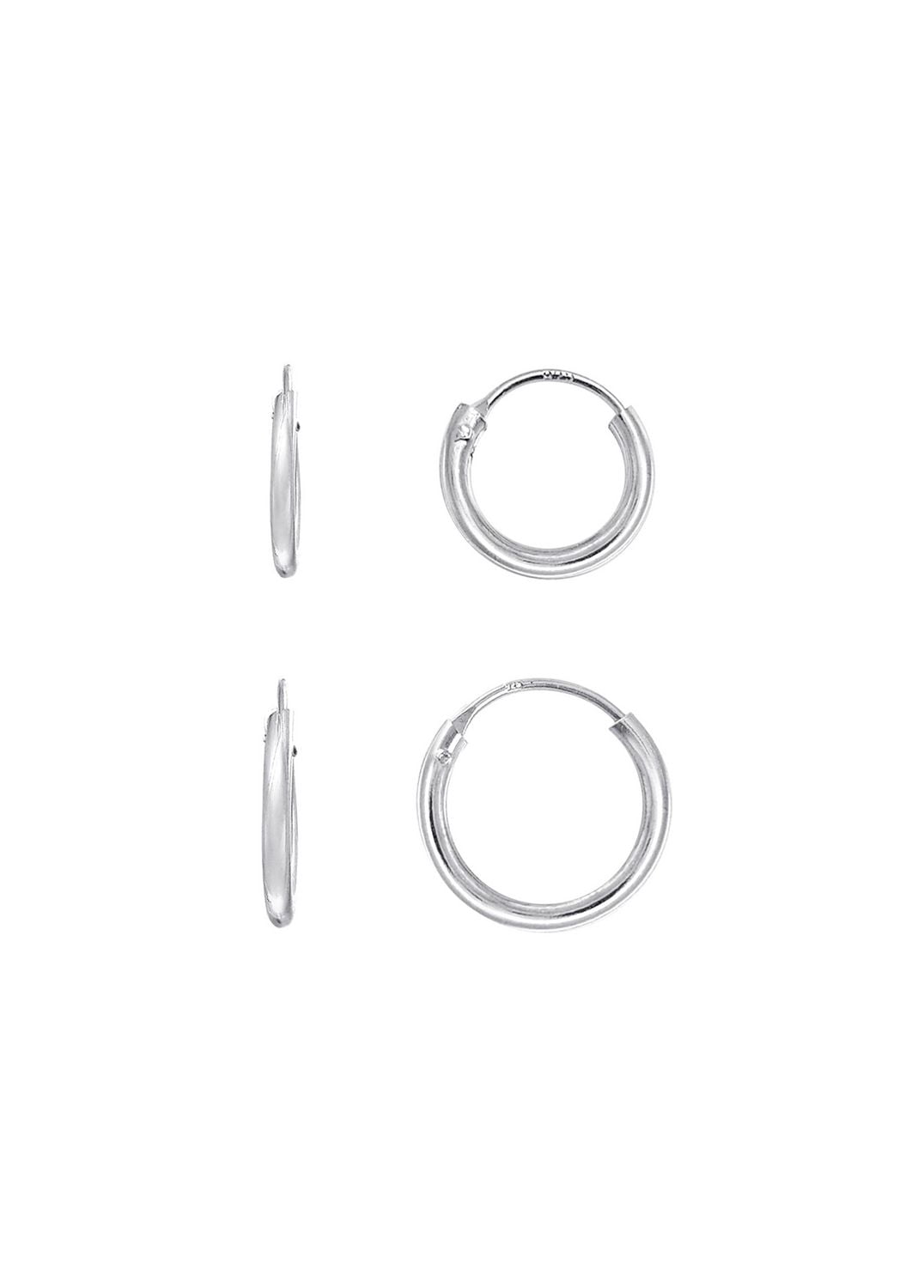 Click here for Luxury Designs Sterling Silver Hoop Earring Set Of... prices