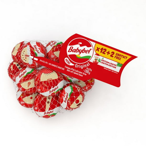 Mini Babybel Original Cheese Snacks 12+2P Bonus Pack, 14 Portions, 280 ...