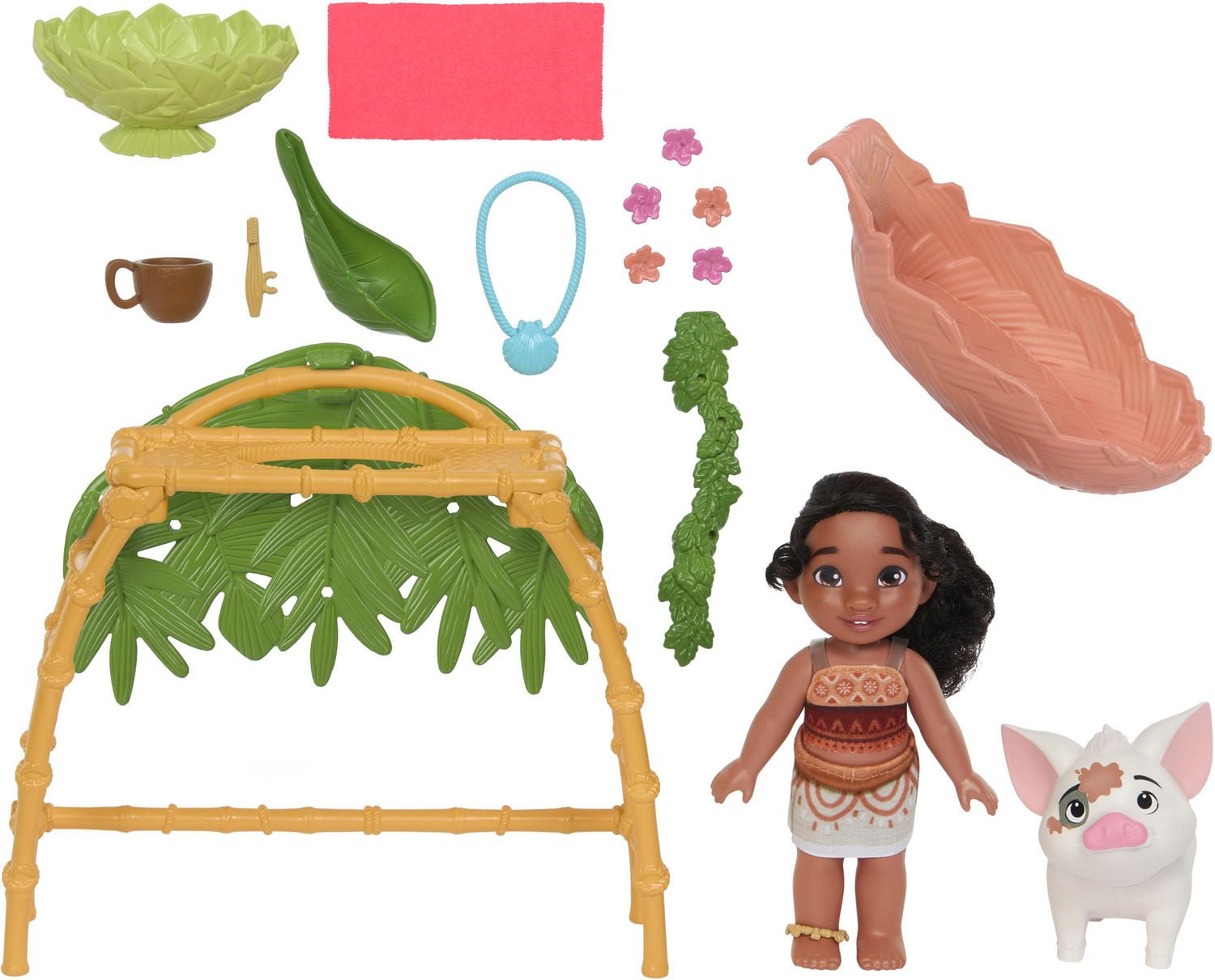 Disney Moana 2 Simea Pua Bathtime Fun Playset Fashion Doll 10 Accessories Inspired by the Movie Walmart