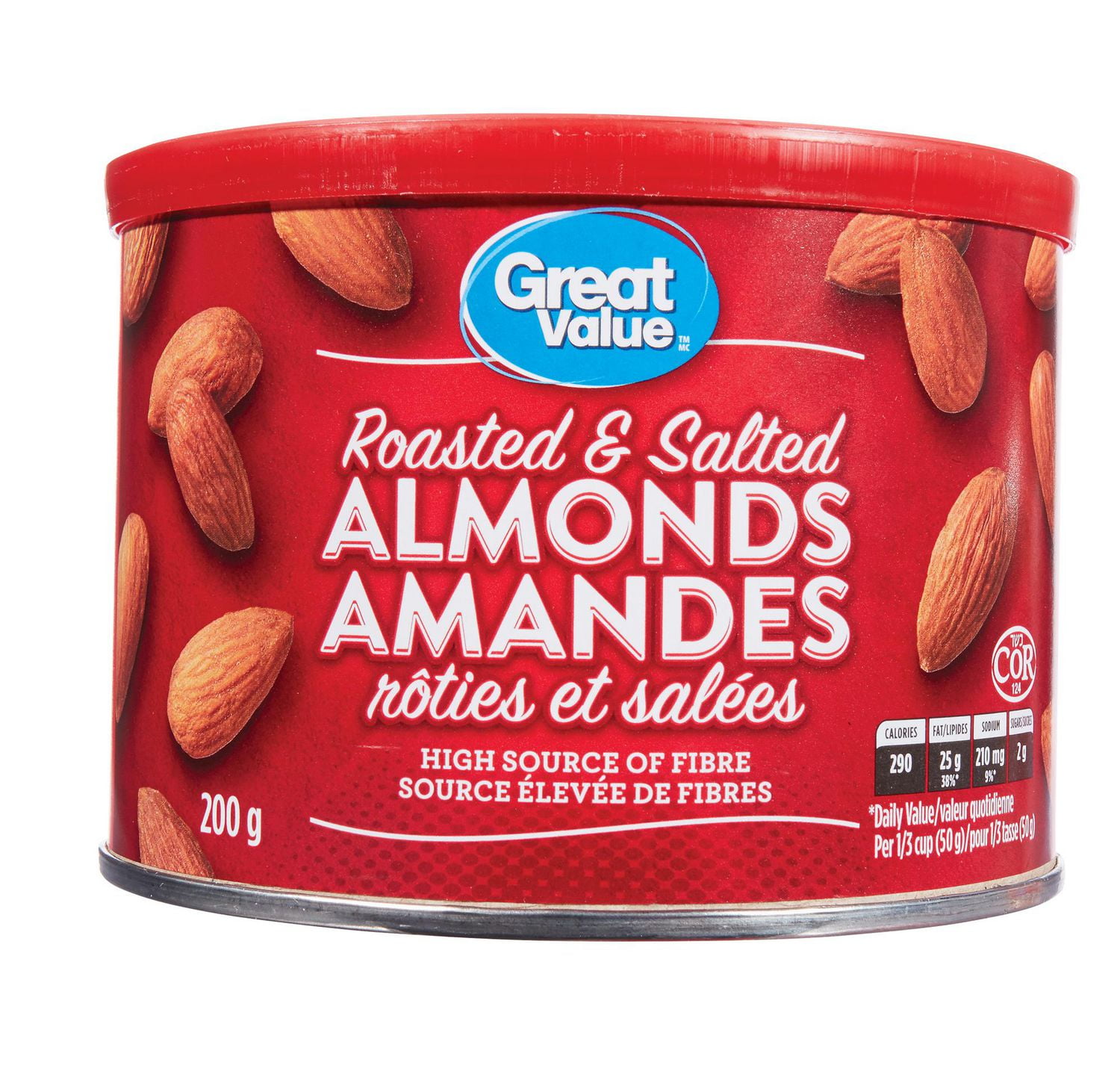 Great Value Roasted & Salted Almonds | Walmart Canada