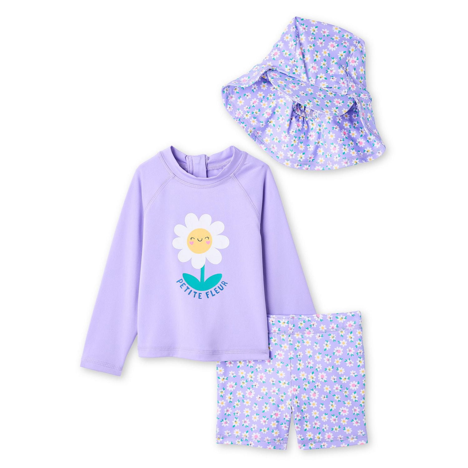 Click here for George Toddler Girls Three Piece Rashguard Set 3t prices