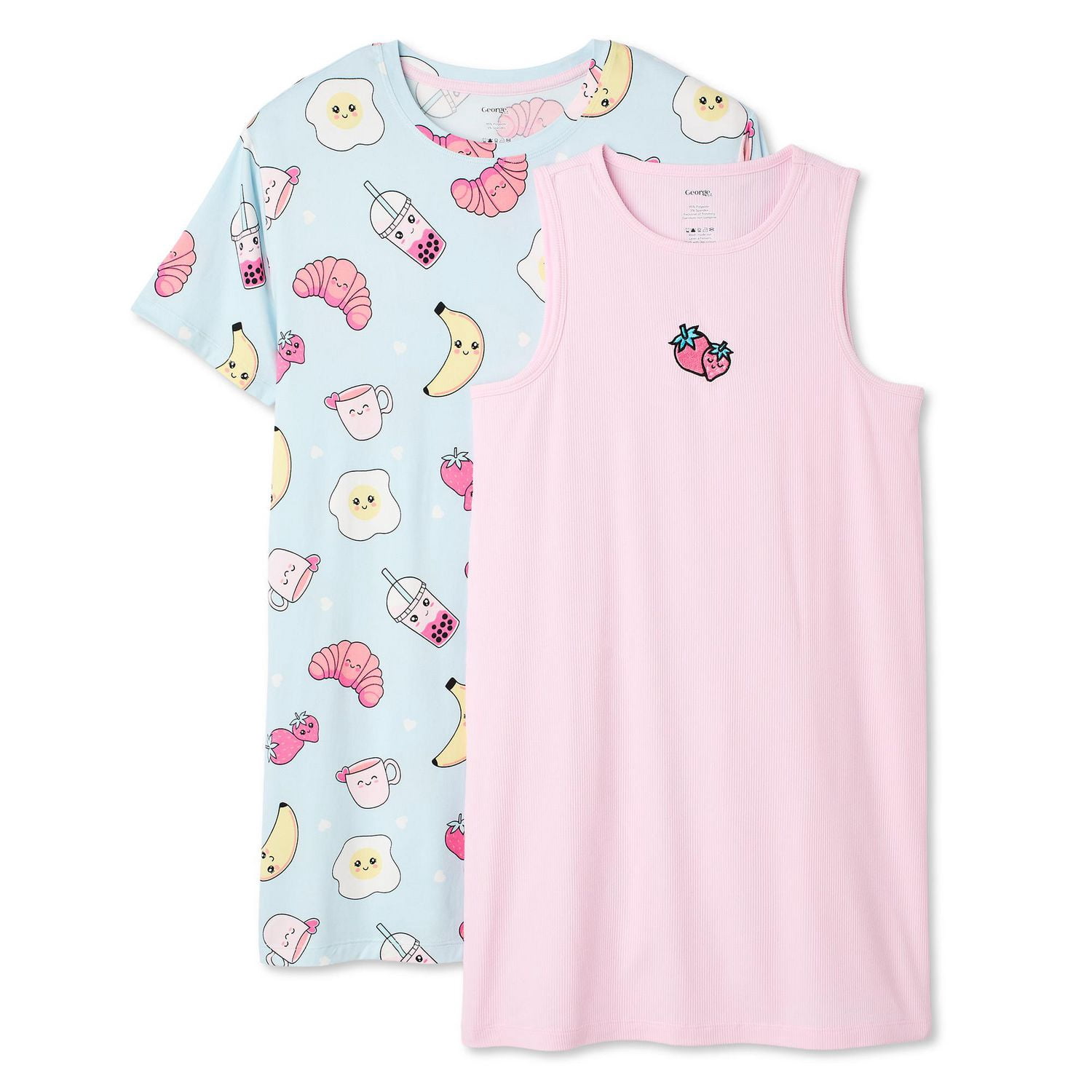 Click here for George Girls Nightshirt 2-Pack S prices