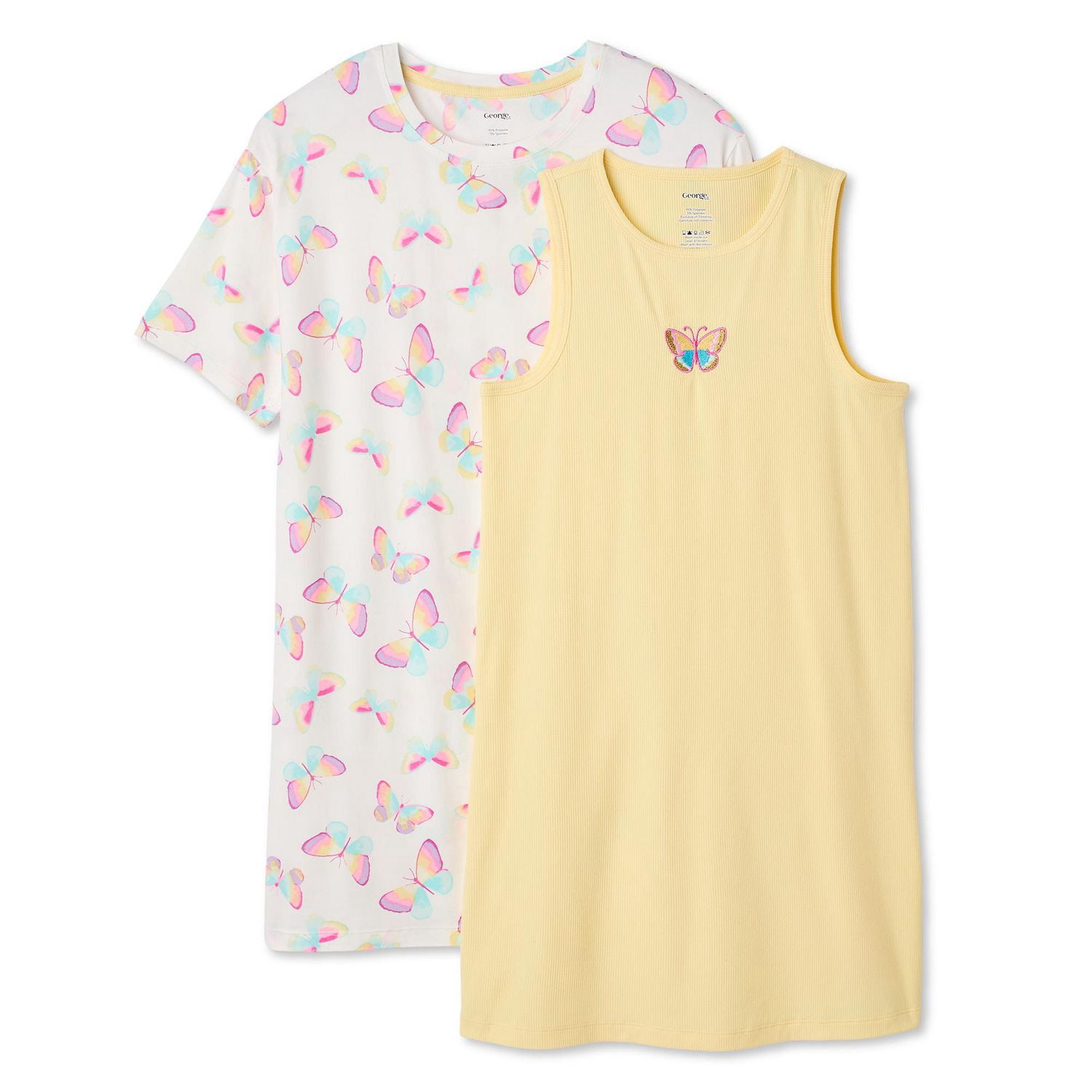 Click here for George Girls Nightshirt 2-Pack L prices