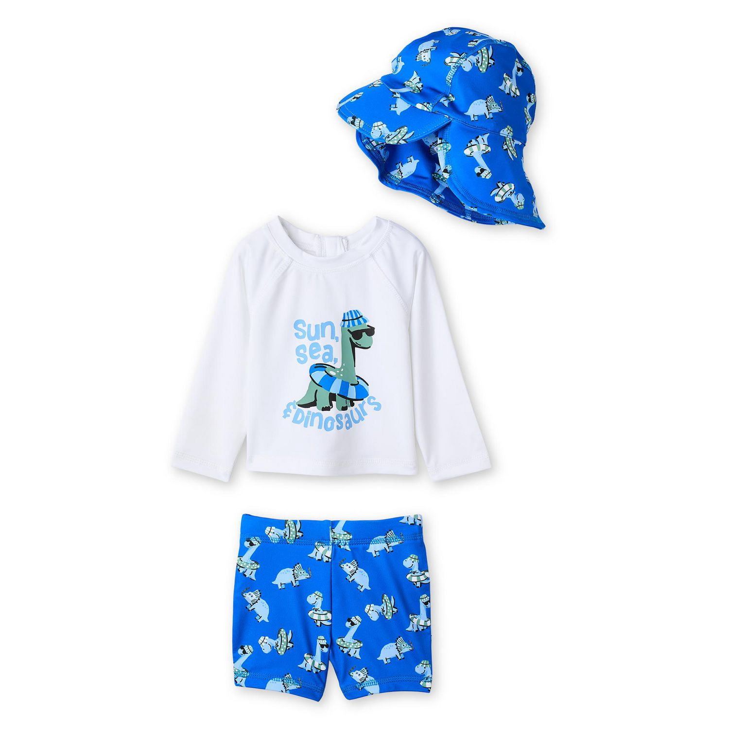 Click here for George Baby Boys Three Piece Rashguard Set 3-6 Mon... prices