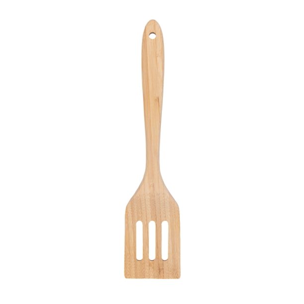 MS Natural Bamboo Slotted Turner, Natural,12inch, 1 piece, Cooking ...