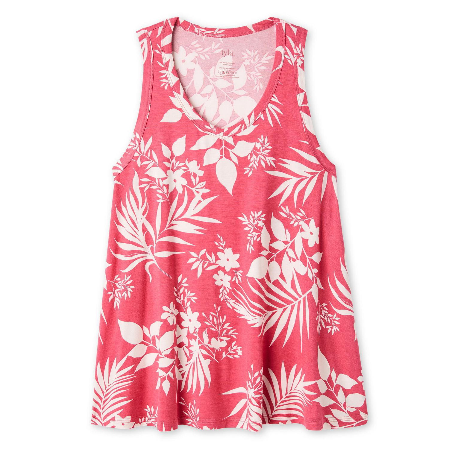 Click here for Iyla Womens Printed Drapey V-Neck Tank Top Xxl prices