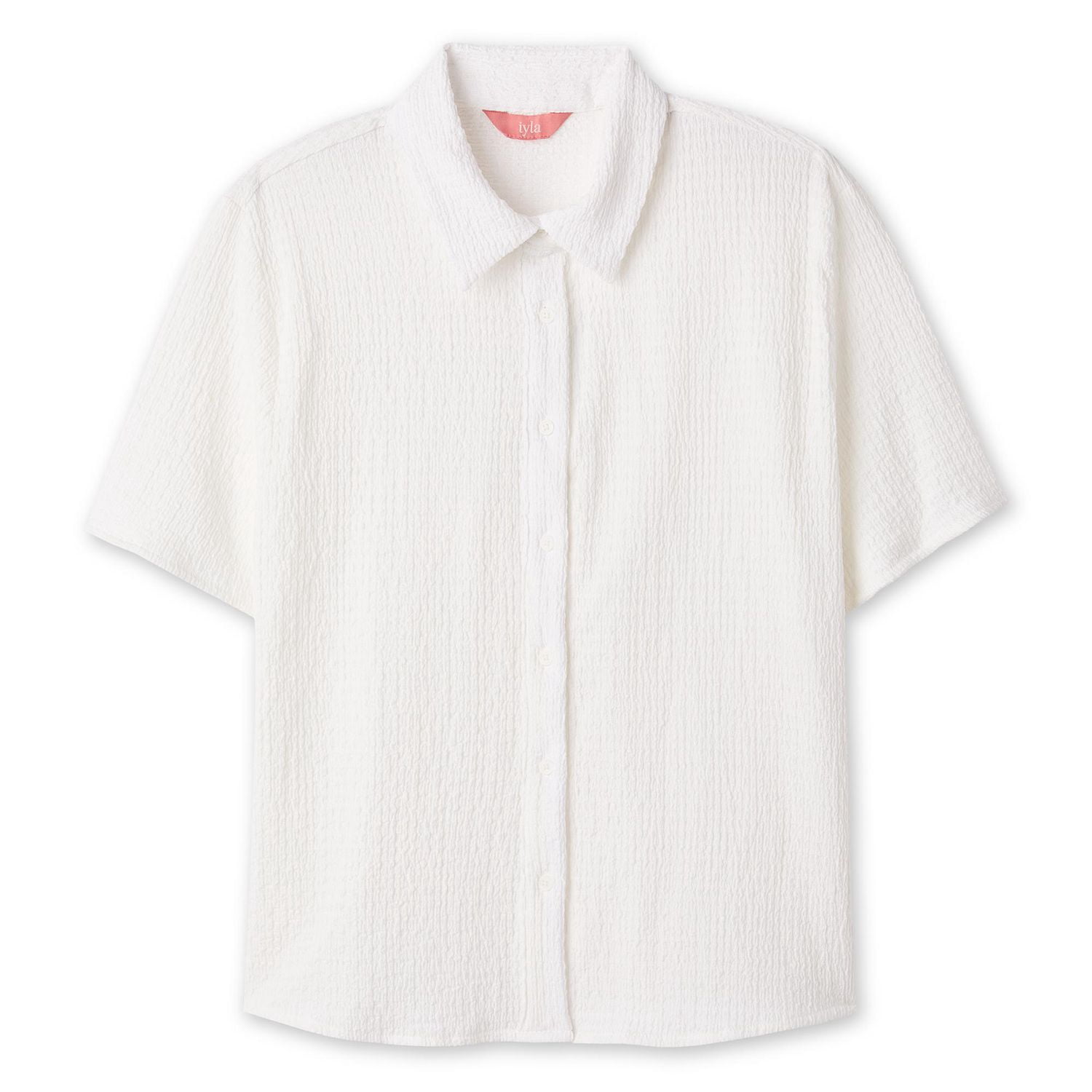 Click here for Iyla Womens Crinkled Camp Shirt S prices