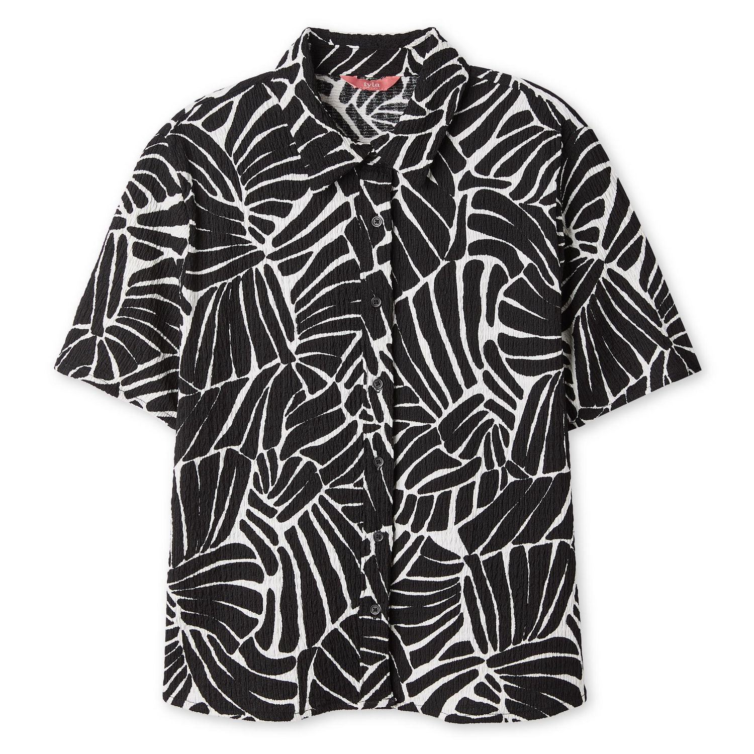 Click here for Iyla Womens Crinkled Camp Shirt L prices