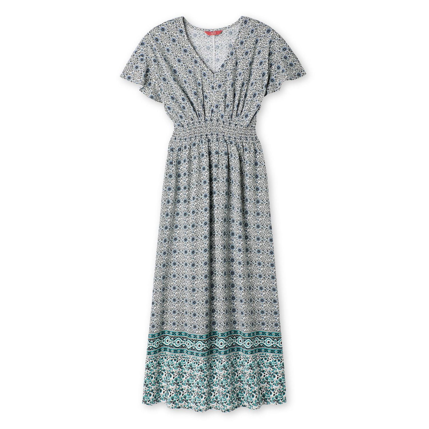 Click here for Iyla Womens Printed Maxi Dress L prices