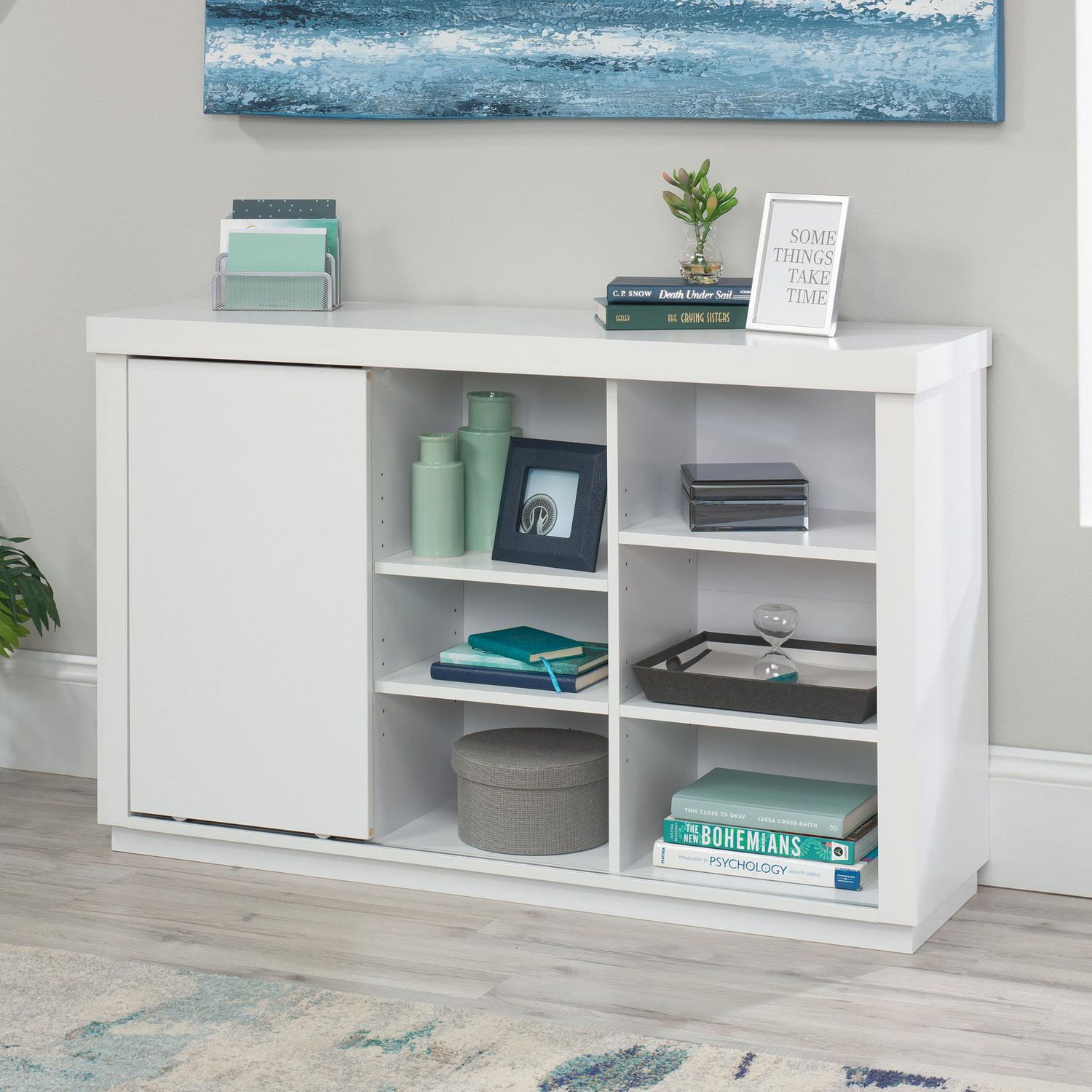 Sauder bookcase white store